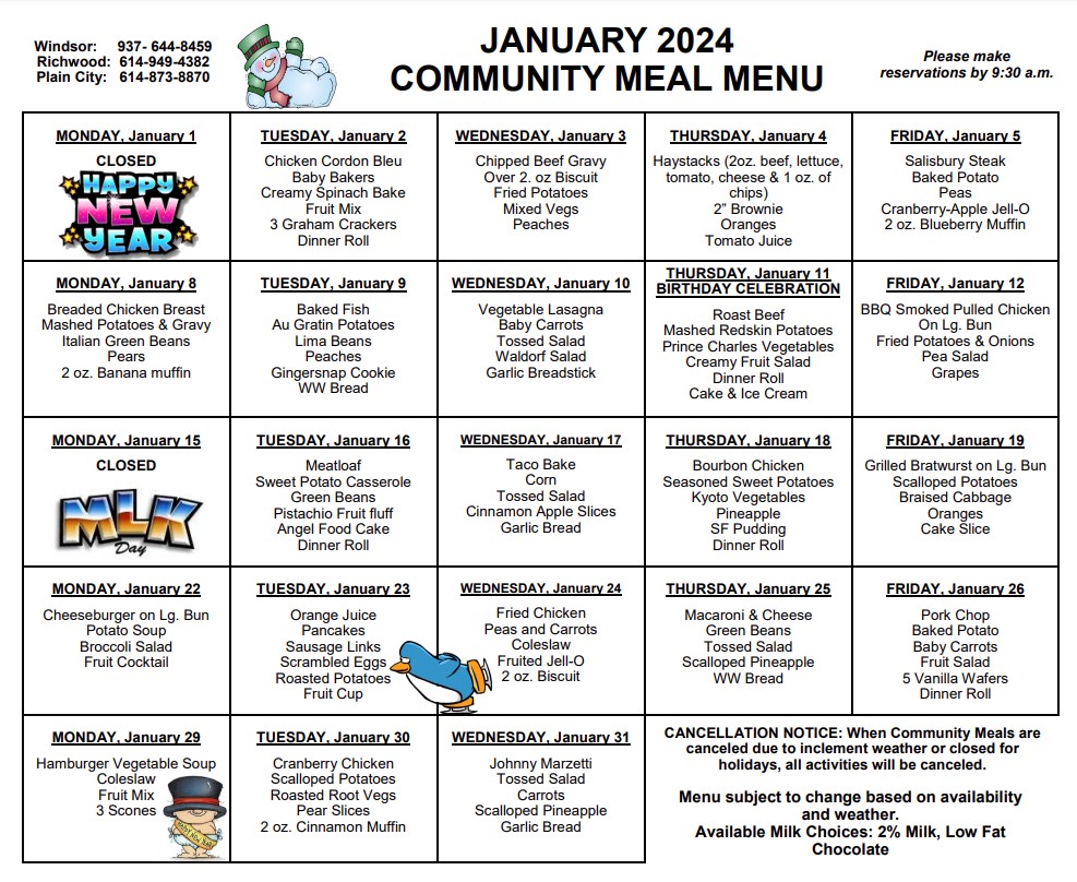 Community Meals - Union County Senior Activity Center